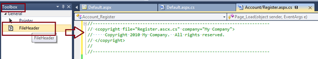 Add document header for files automatically in Visual Studio – Abhijit ...