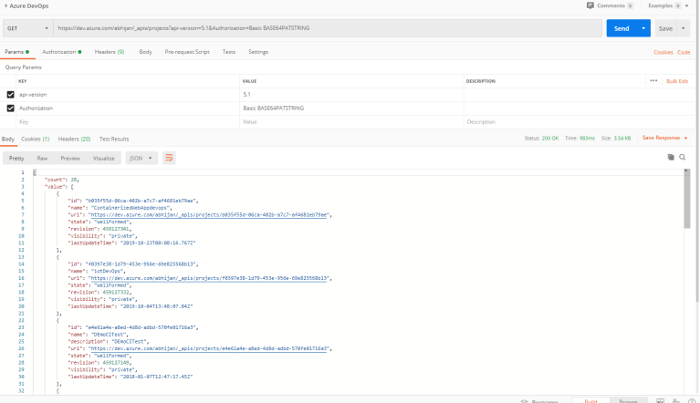Exploring Azure DevOps APIs – Abhijit's Blog