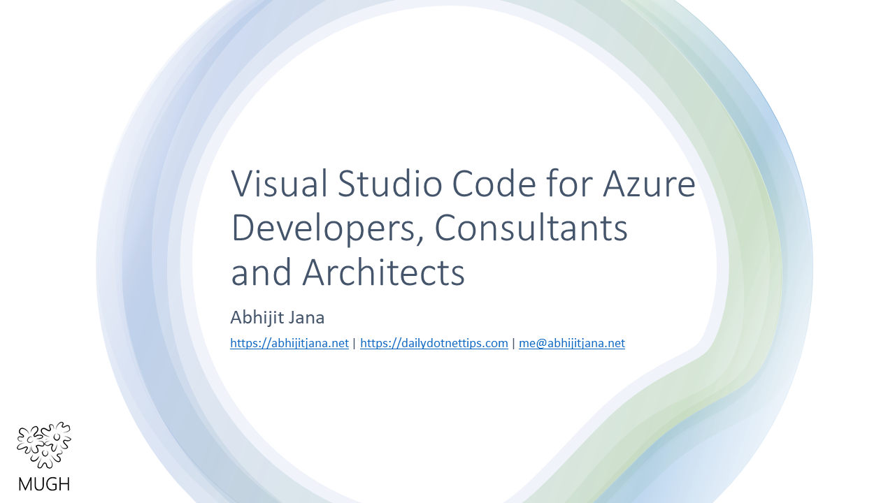 Microsoft User Group Hyderabad – Online UG Meet Sept – 2020 – Abhijit's Blog